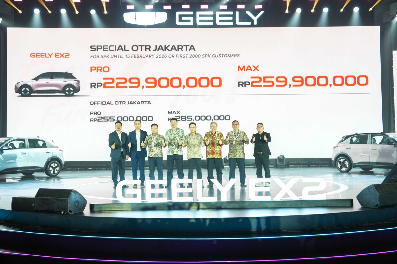 Geely EX2 Resmi Dipasarkan, Harga Spesial Mulai Rp 229,9 Juta - OTOSIGHT
